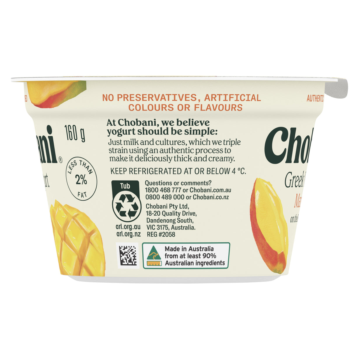 Chobani Mango Greek Yogurt 160g – SILVERWAVE